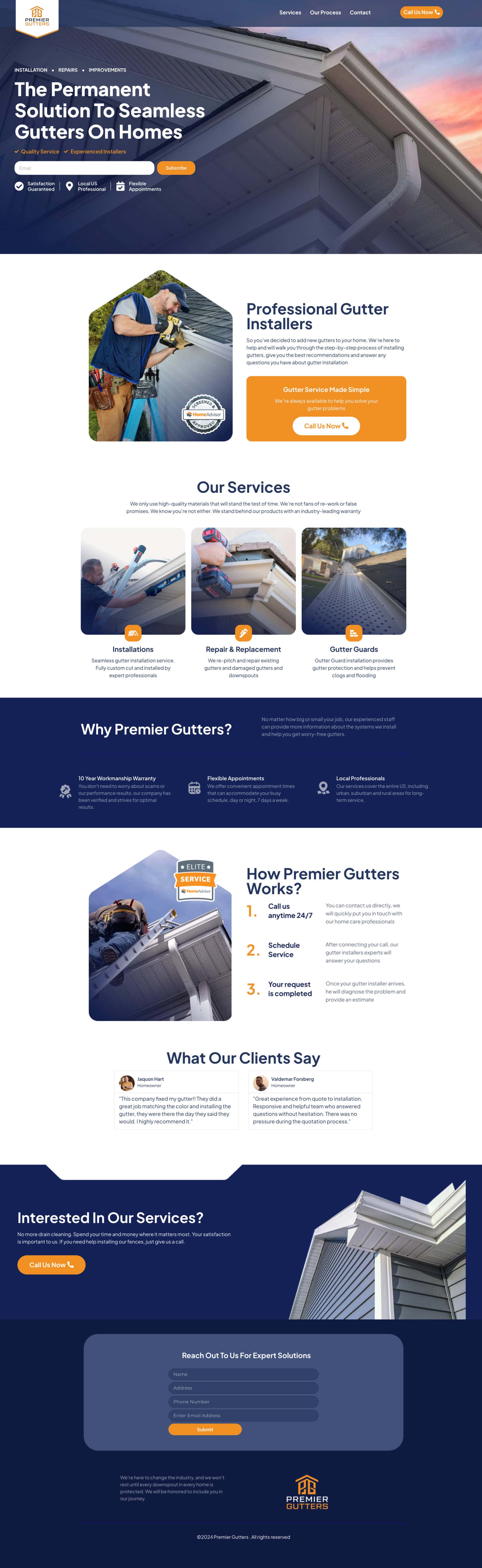 Premier Gutters Website Design | Home Services Sites by Site Moxy